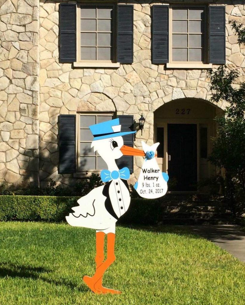 Baby Stork, Yard Signs, Birth Announcement Storks DFW | Southlake Storks
